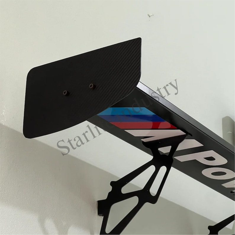 M Power Style Spoiler Shelf – Aerodynamic Rear Wing Wallshelf With Bold ...
