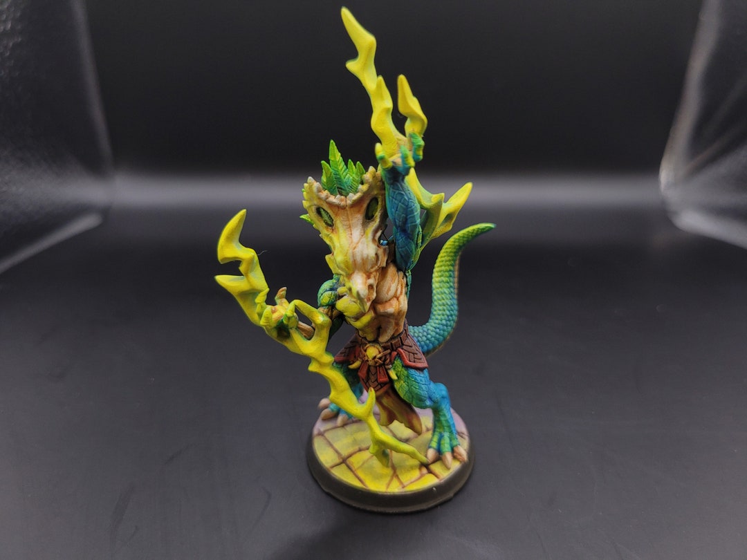 Lizardfolk Wizard Handpainted Tabletop Miniature - Etsy