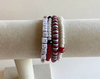 Ohio State Bracelet, Buckeyes Bracelet, Ohio State Fan Gift, Buckeye ...