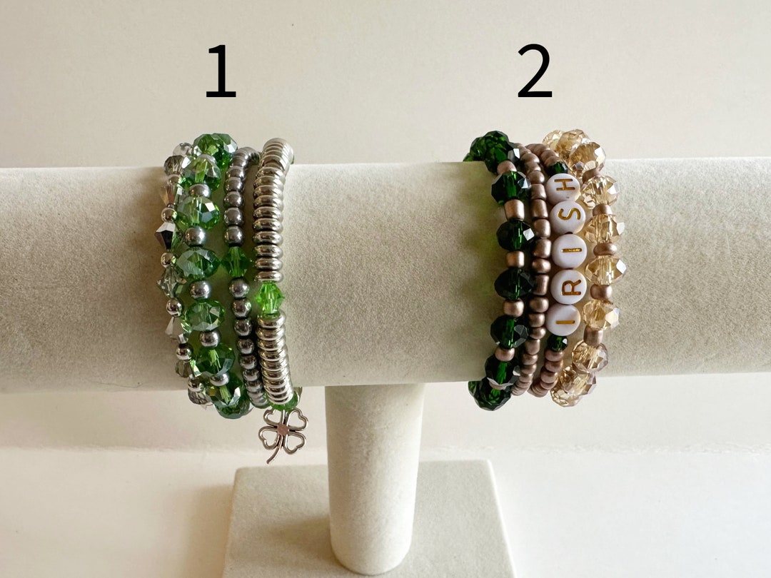 St. Patrick's Day Bracelet Stack - Etsy