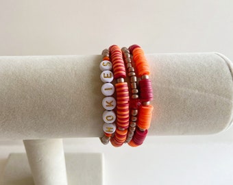 5 Piece Virginia Tech Game Day Bracelets, VA Tech Hokies Sports Fan ...