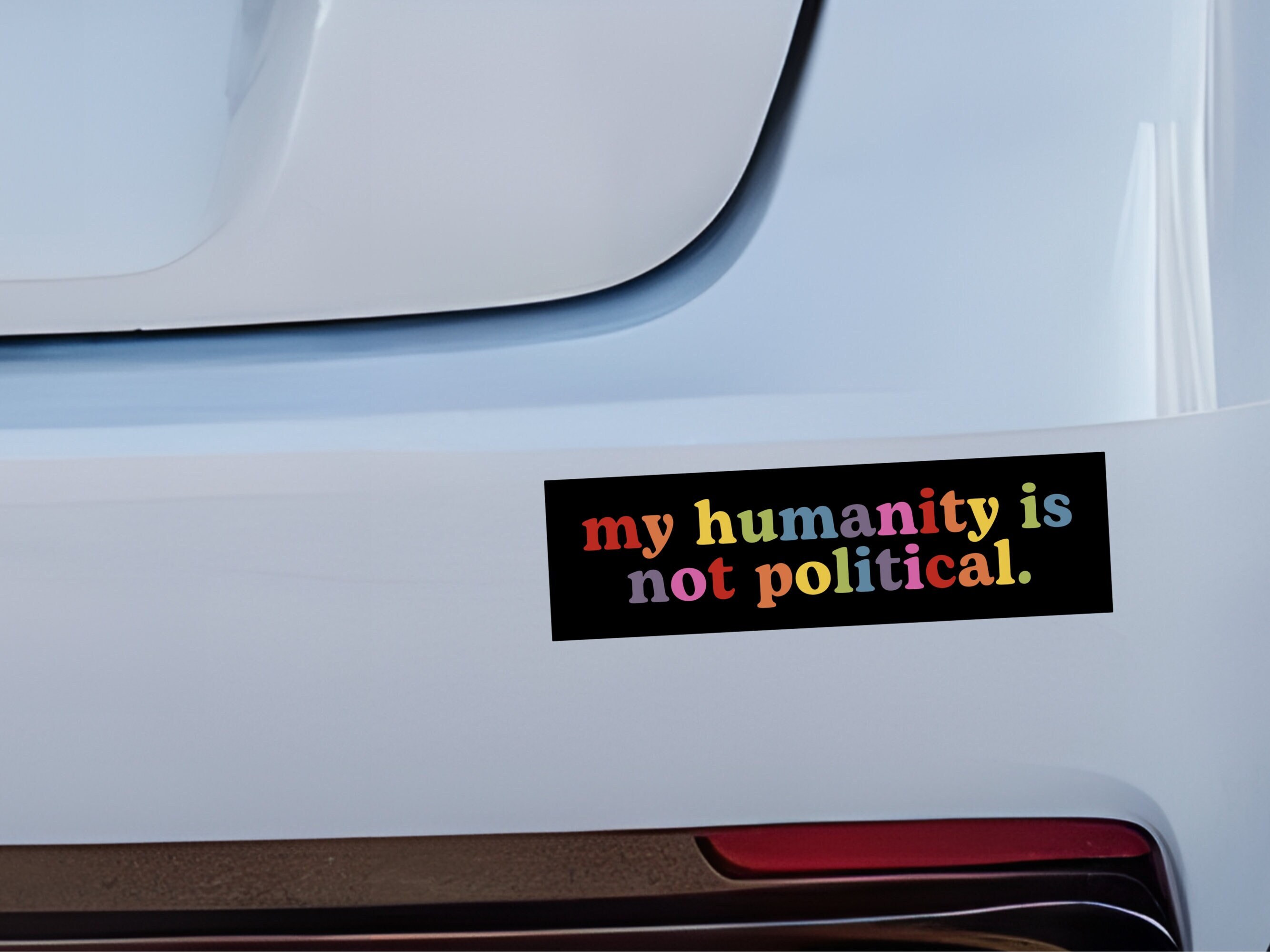 My Humanity is Not Political Bumper Sticker LGBT Bumper Sticker ...