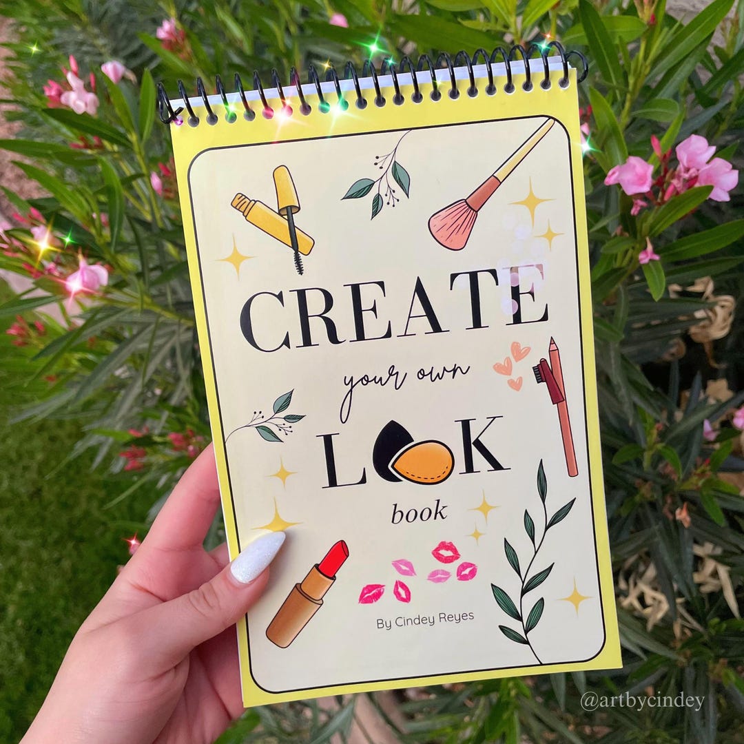 Makeup Coloring Book - "create Your Own Lookbook" - Etsy