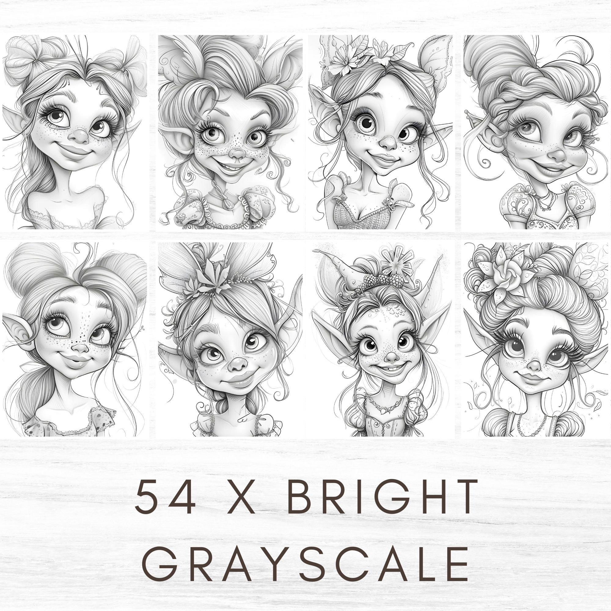 Beautiful Fantasy Princess Coloring Book Cute Princess Printable JPG ...