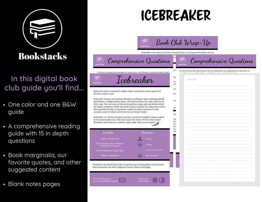 Icebreaker Book Club Guide - Etsy