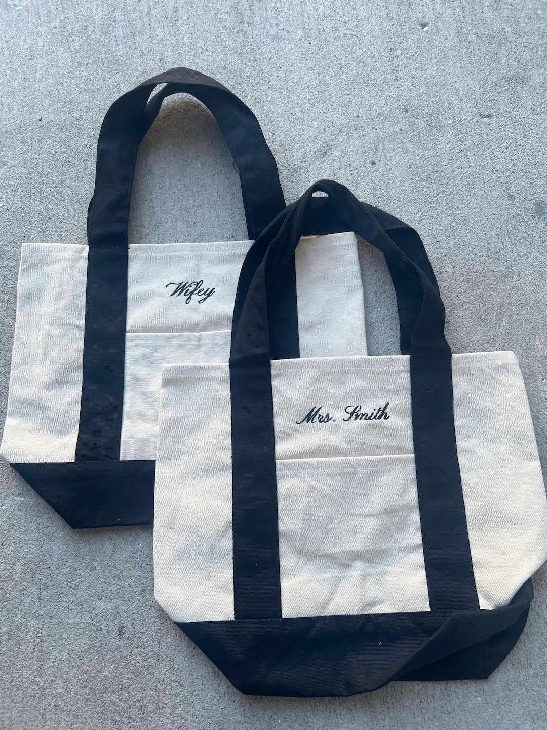 Personalized Mini Canvas Tote – Custom Name Boat Bag, Bridesmaid Gift ...