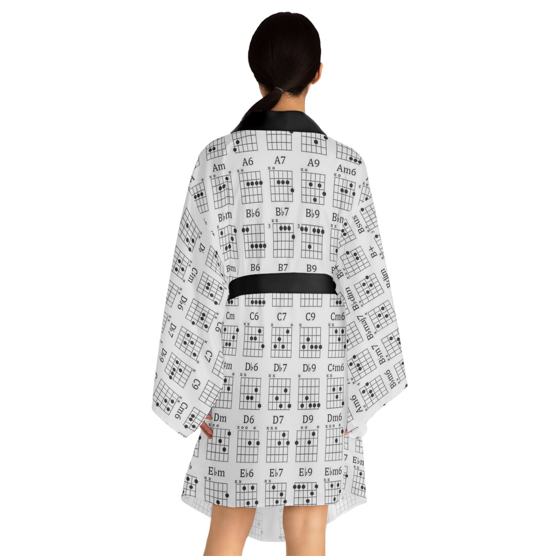 Guitar Chord Pattern Kimono Robe Guitar Chord Pattern for Music Lovers ...