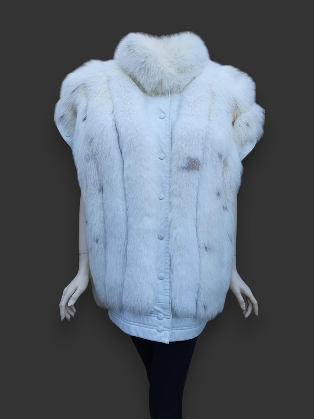 Vintage Spotted Dyed Fox & Leather Jacket -large - Etsy