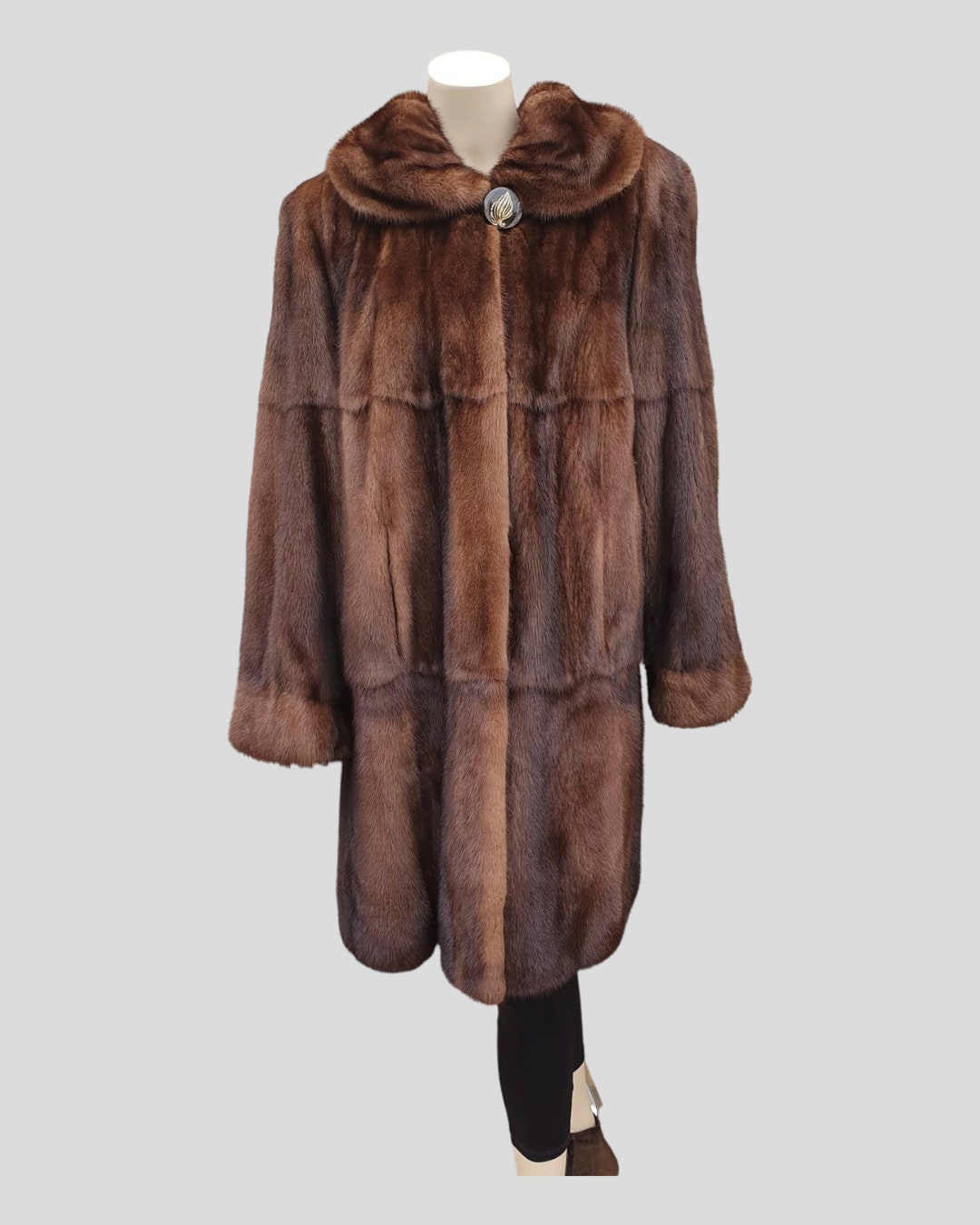 Vintage Wild Type Mink Fur 7/8 Coat - Large - Etsy