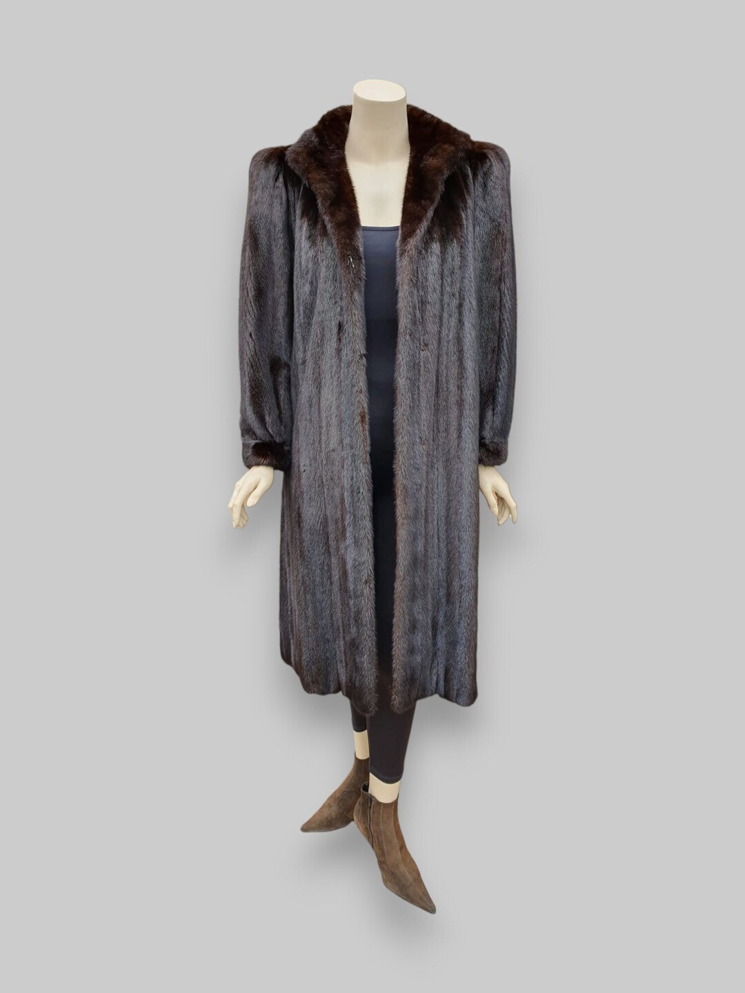 Vintage Blackglama Dark Mink Fur Coat Medium - Etsy