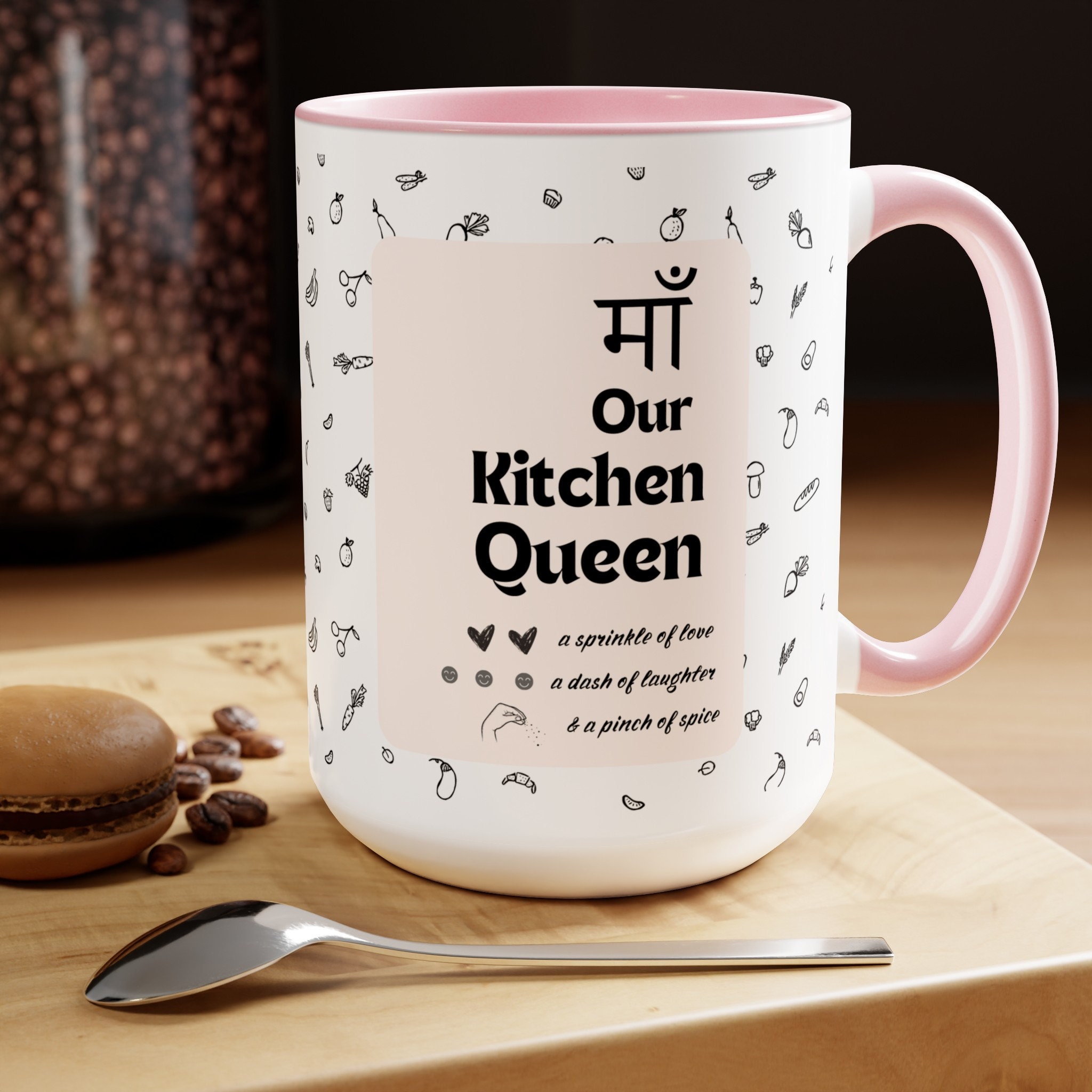 Maa Our Kitchen Queen Indian Maa Mug Mothers Day 2024 Unique Gift Desi ...