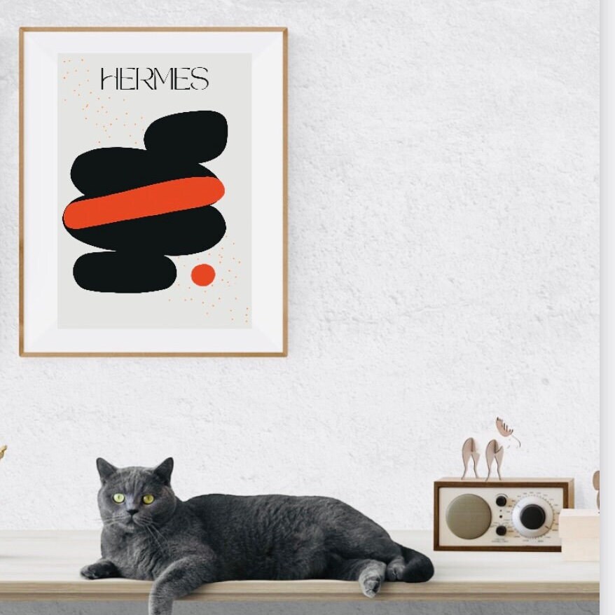 Hermes Minimalist Abstract Modern Wall Art Digital Download Printable ...