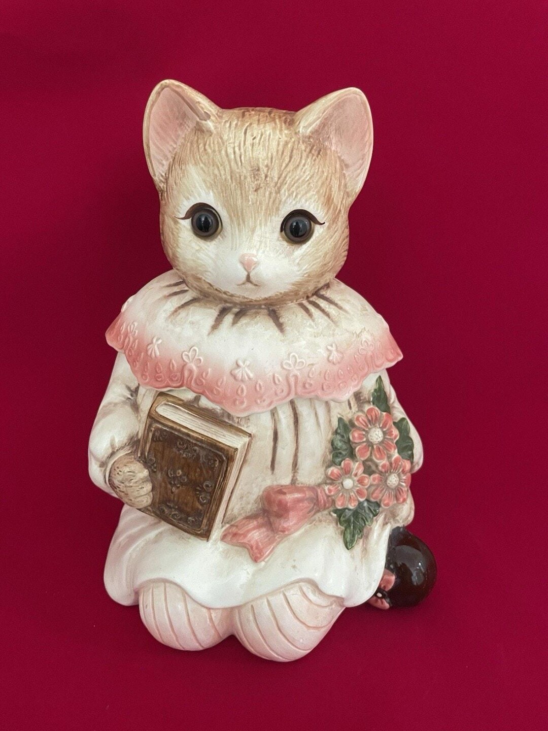 1990s Japan Mervyn’s Emily the Cat Kitten Glass Eyes Ceramic Cookie Jar ...