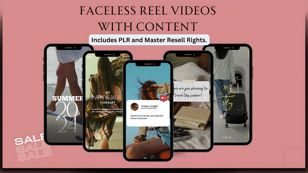 30 Summer Aesthetic Faceless Instagram,tiktok Reels for Digital ...