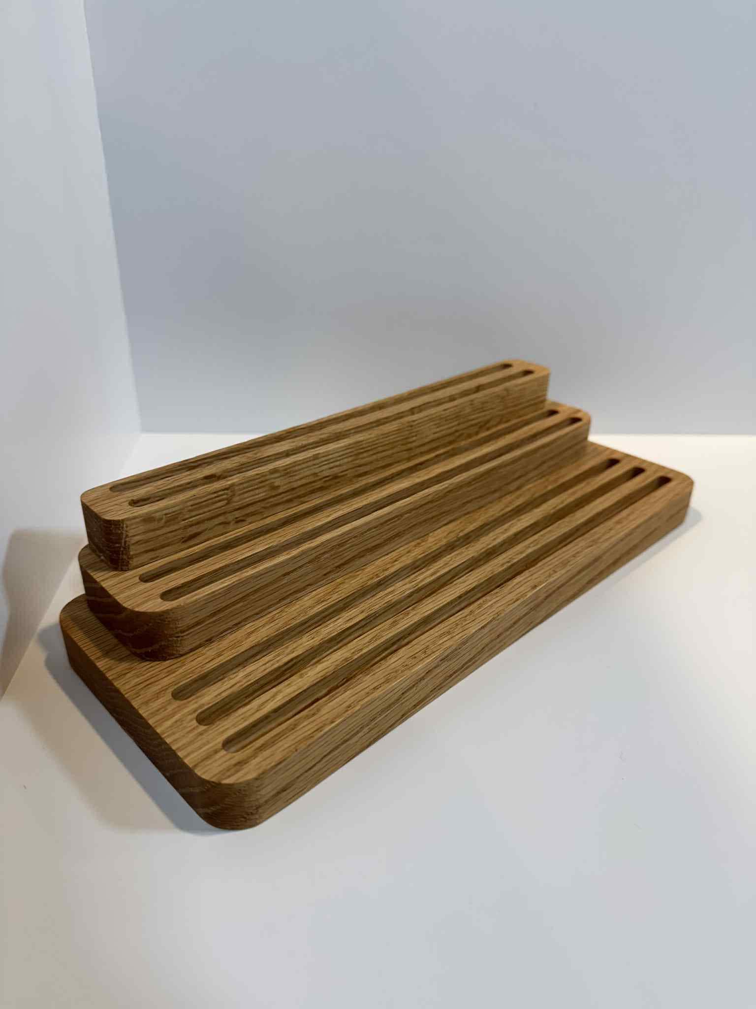 Handcrafted Wooden Challenge Coin Display Stand • 3-tier Oak Coin Rack ...