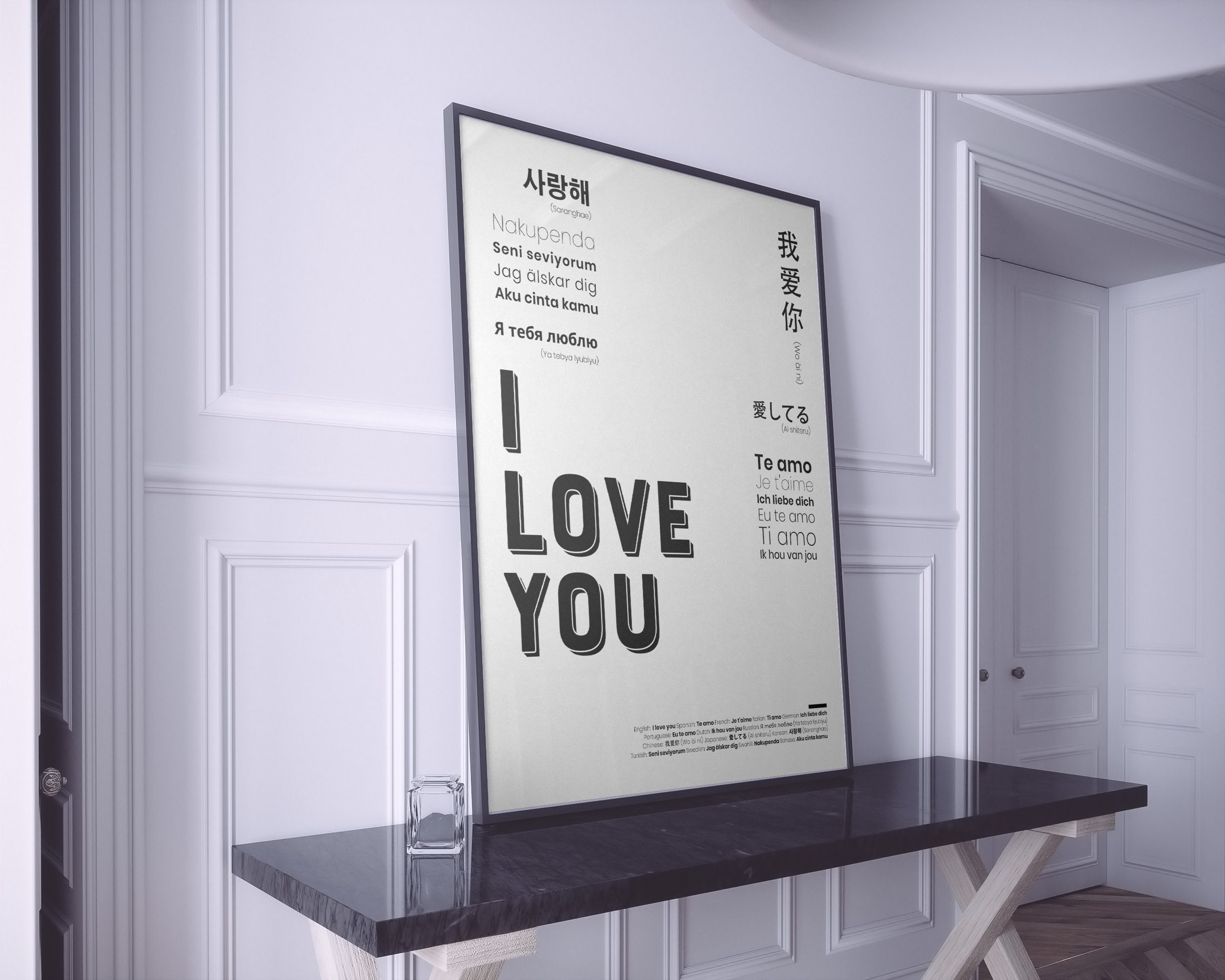 I Love You in Different Languages Print, Printable Wall Art, I Love You ...