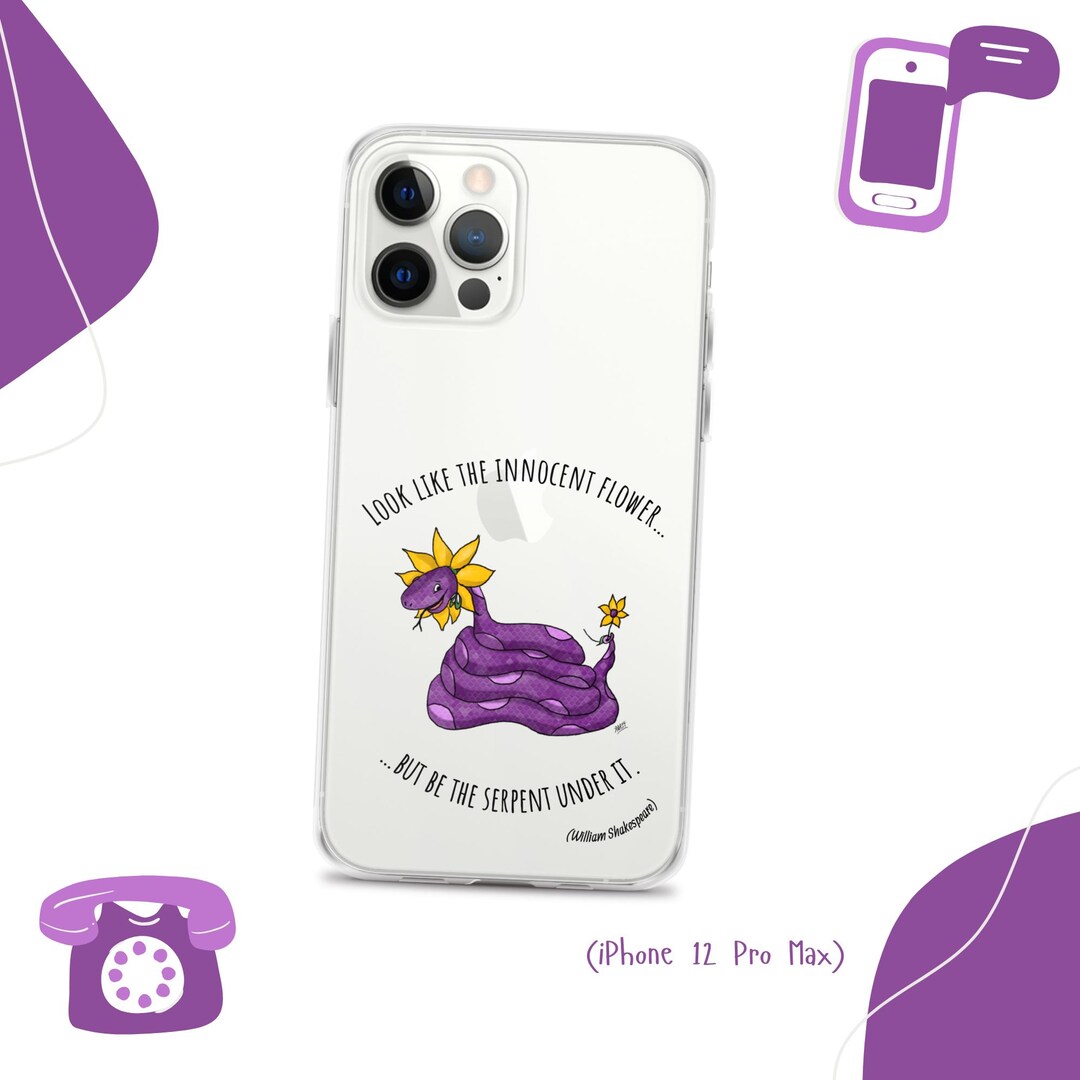 Thalamus Plank Shakespeare Collection; iPhone Cases, Clear With Black ...