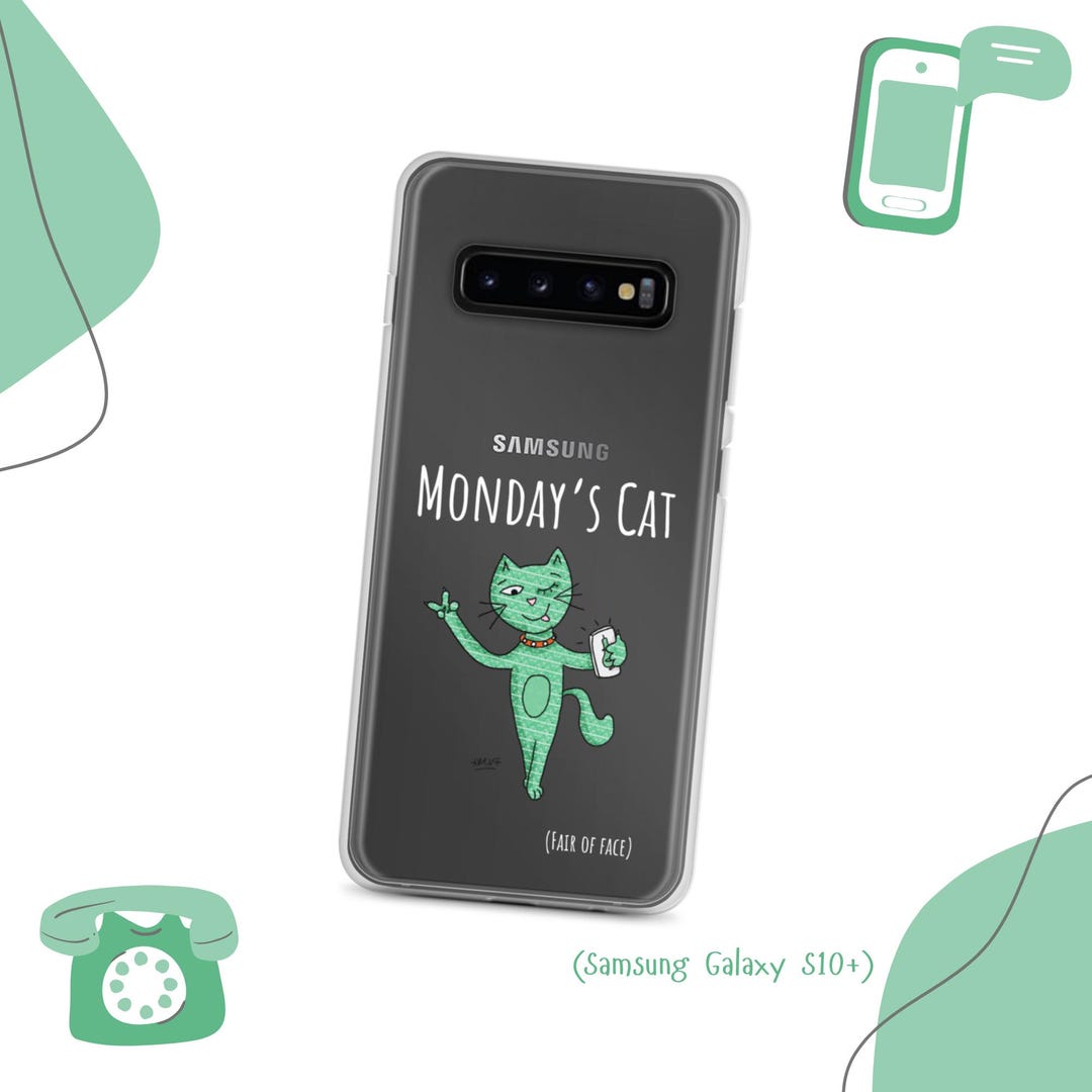 Monday's Cat Samsung Case: Clear Phone Cover - Etsy