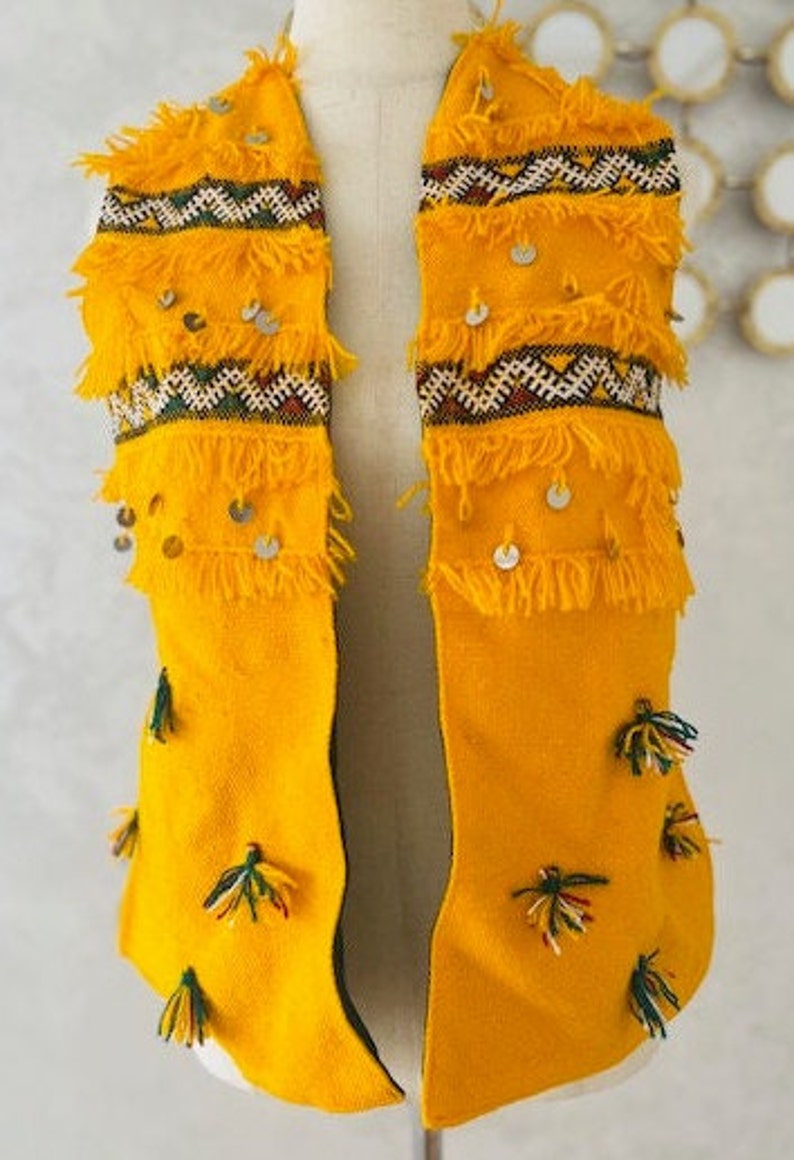 Handira Amazigh Vest Woolen With Matching Accessories Gift Idea ...