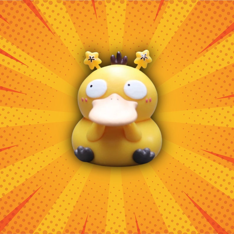 Cute Pokemon Figure Funny Psyduck, Kawaii Figure, Gift, 3D Pokemon ...