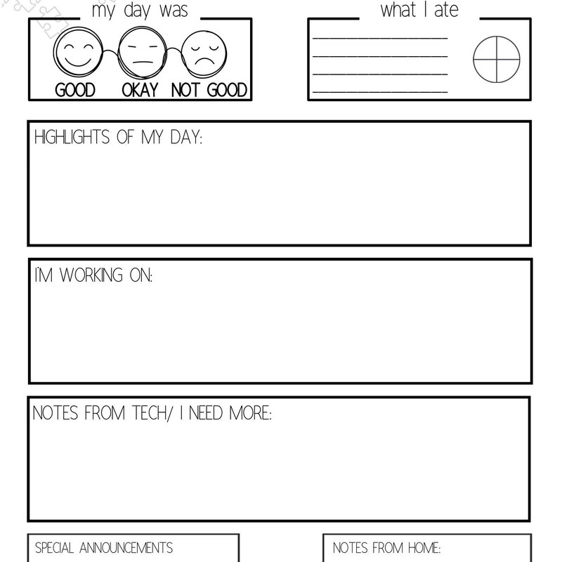 Aba Daily Log - Etsy