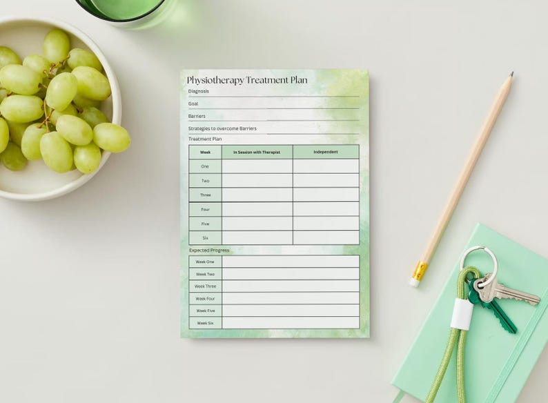 Physiotherapy Treatment Plan Template - Etsy