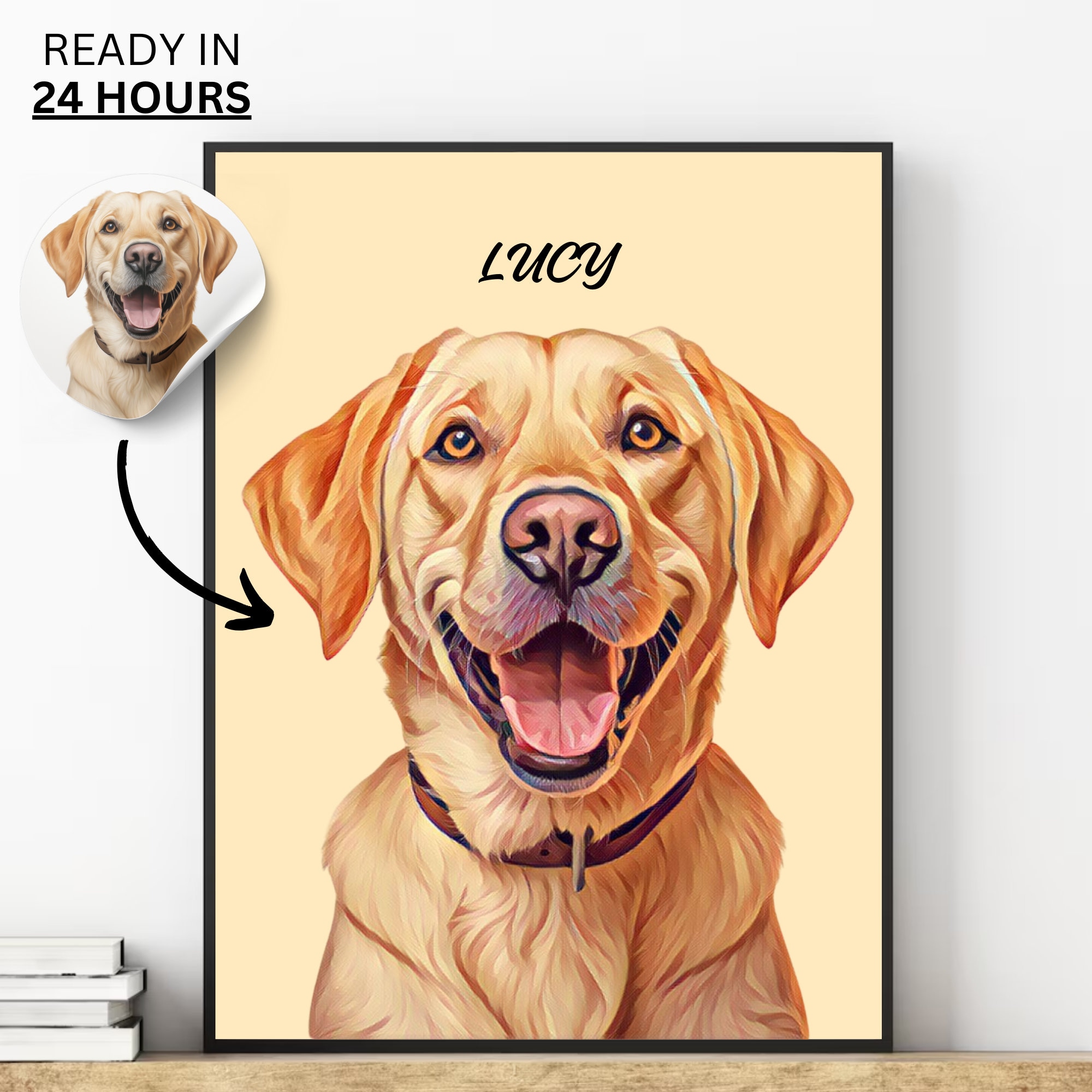 Personalized Pet Portraits, Pet Photo Custom Digital Dog, Portraits Cat ...