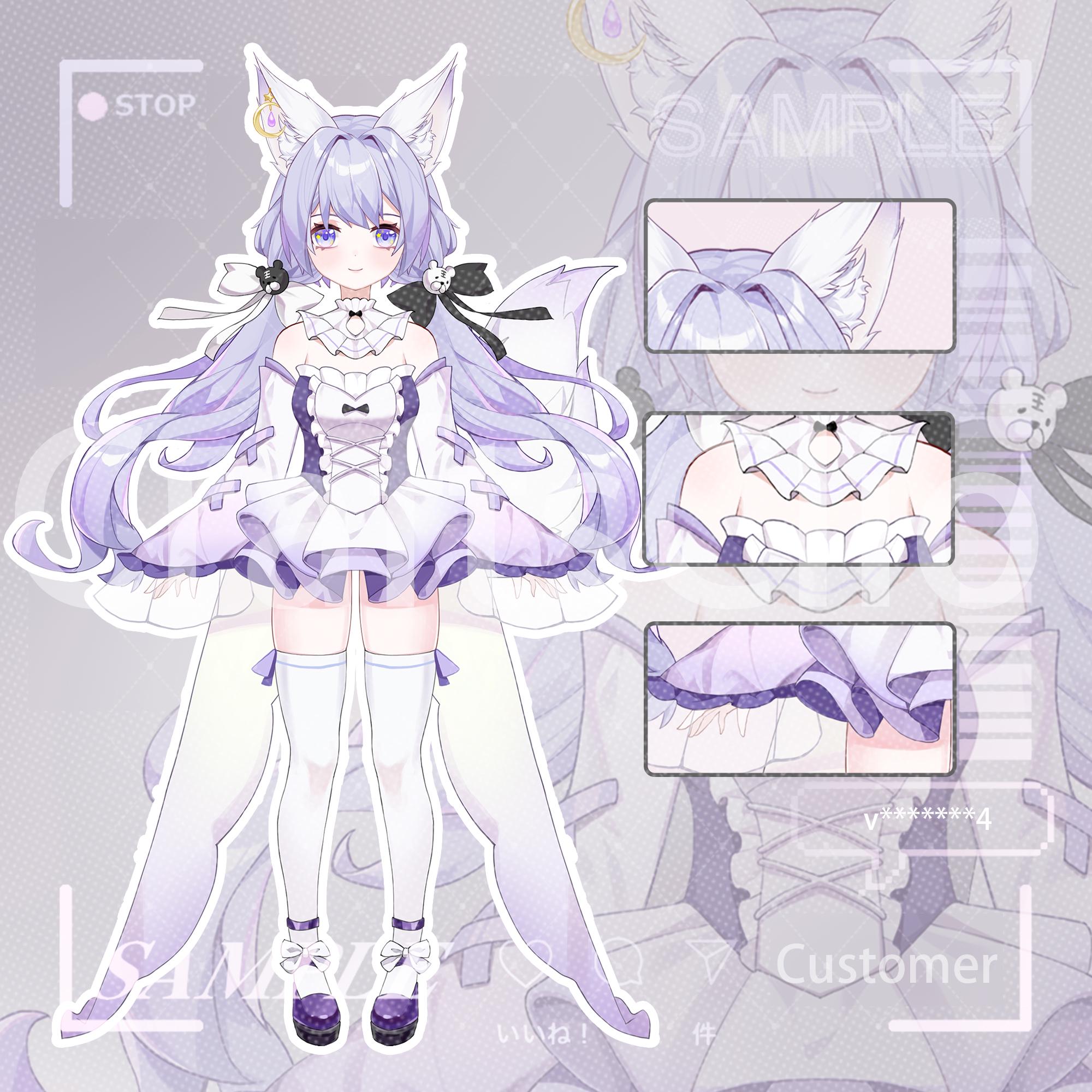 Modelo Vtuber Live2D personalizado Comisión Vtuber Model Art and Rigged ...