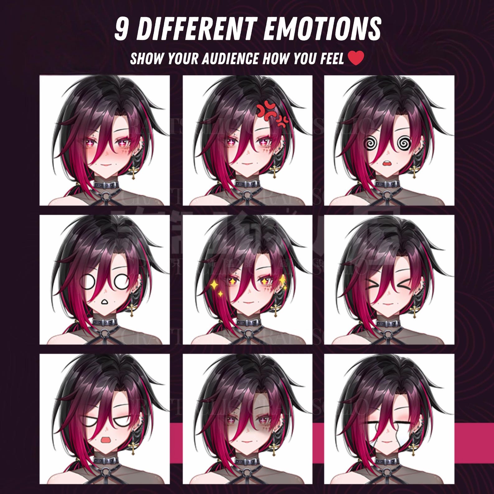 Modelo de cuerpo completo prediseñado de Vtuber: modelo Merlin Gothic ...