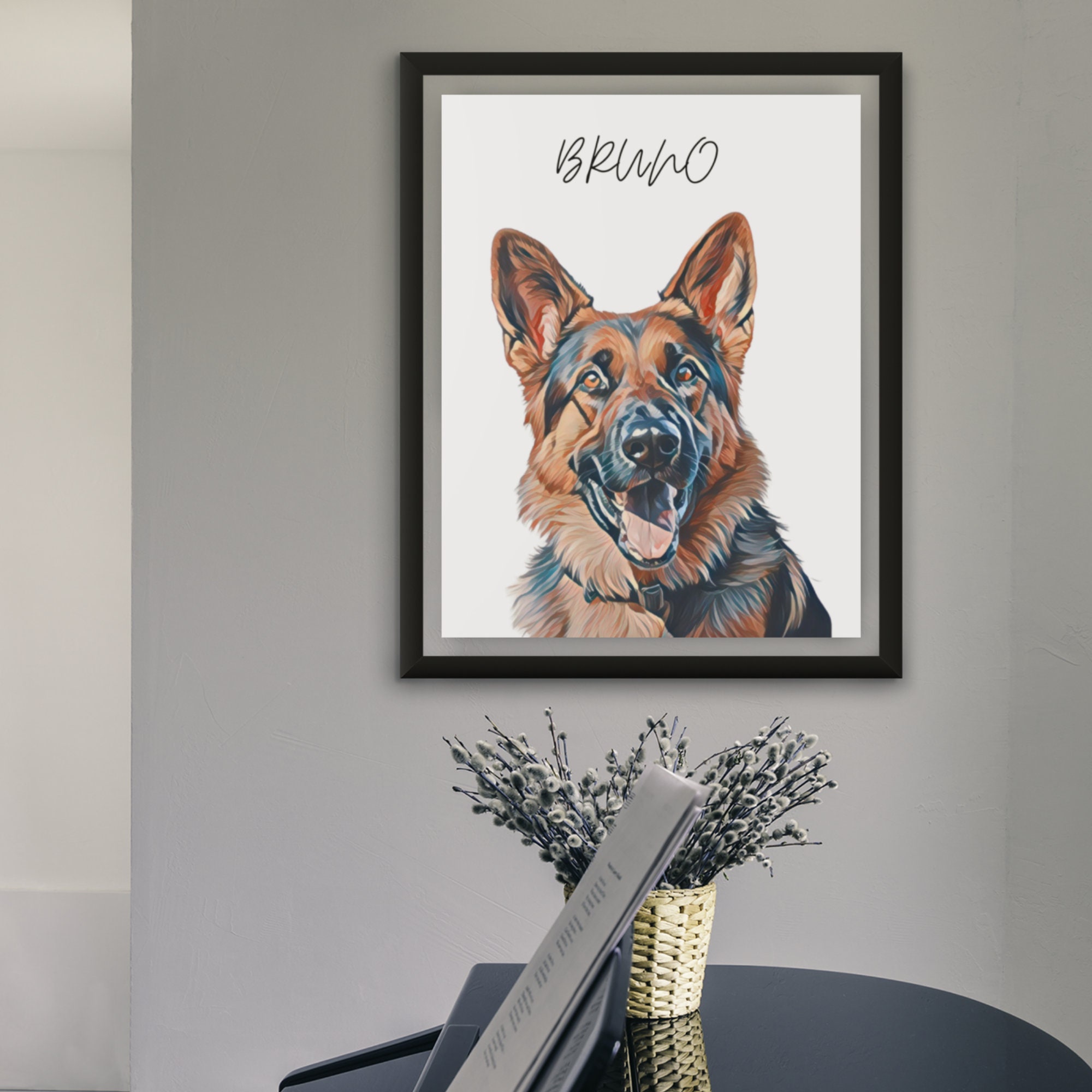 Personalized Pet Portraits, Pet Photo Custom Digital Dog, Portraits Cat ...
