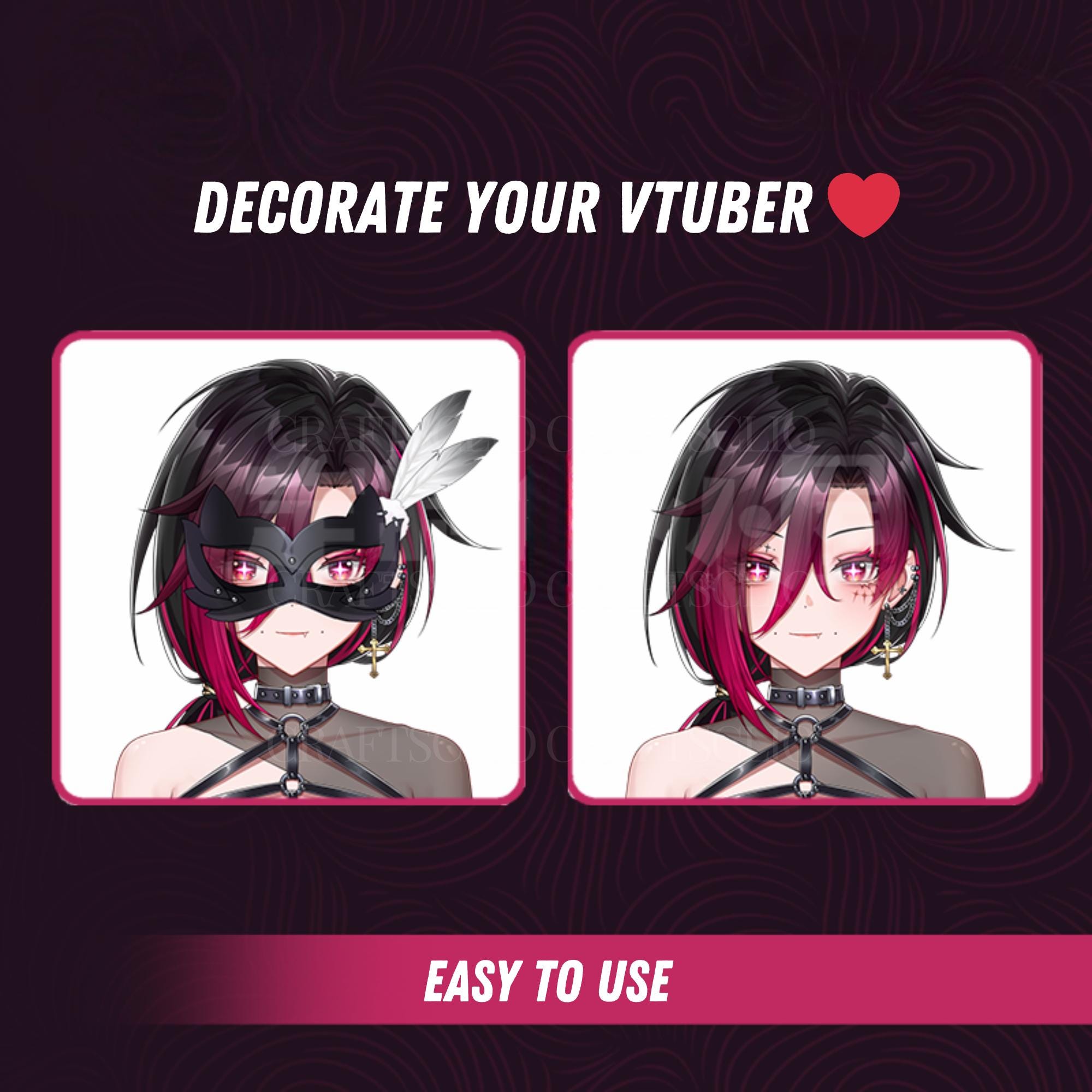 Modelo de cuerpo completo prediseñado de Vtuber: modelo Merlin Gothic ...