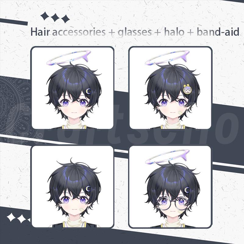 Prefabricado Vtuber Modelo Moonlight Boy Apollo Vtuber Live2d Modelo ...