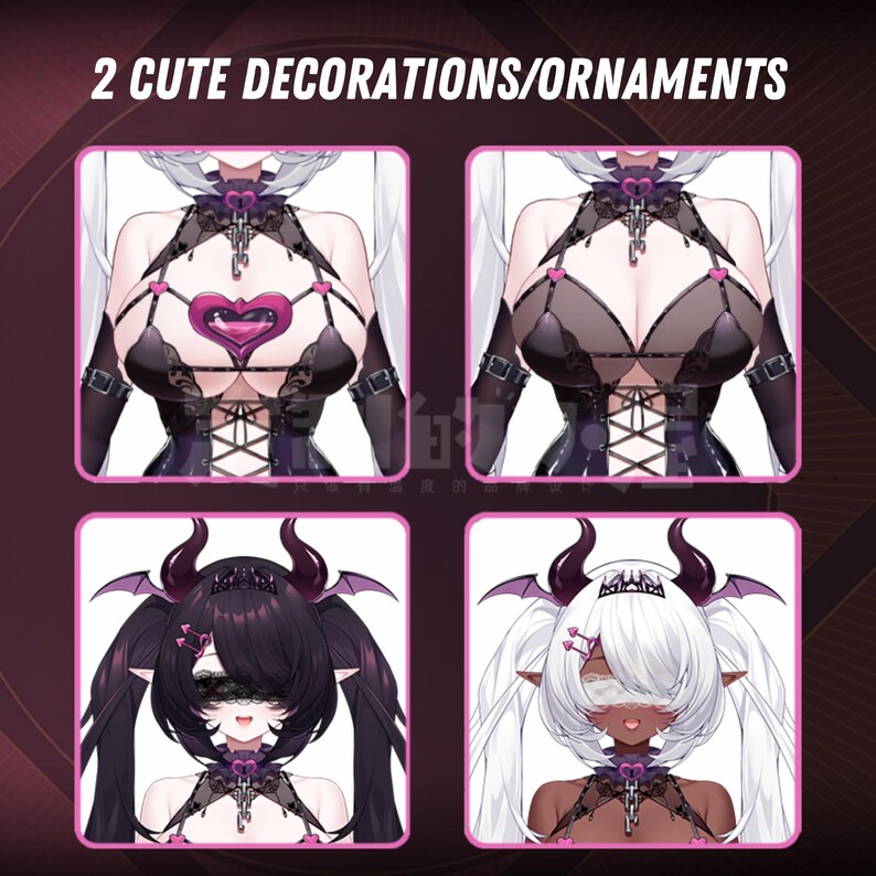 Modelo Vtuber prefabricado : Succubus Girl Modelo Vtuber TOTALMENTE RIGGED PNGTuber Listo para ...