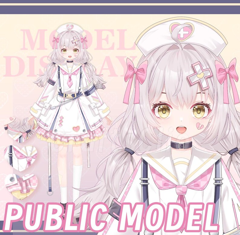 Premade Full Body Vtuber Model : Loving Nurse Ami Model Vtuber Live2d ...