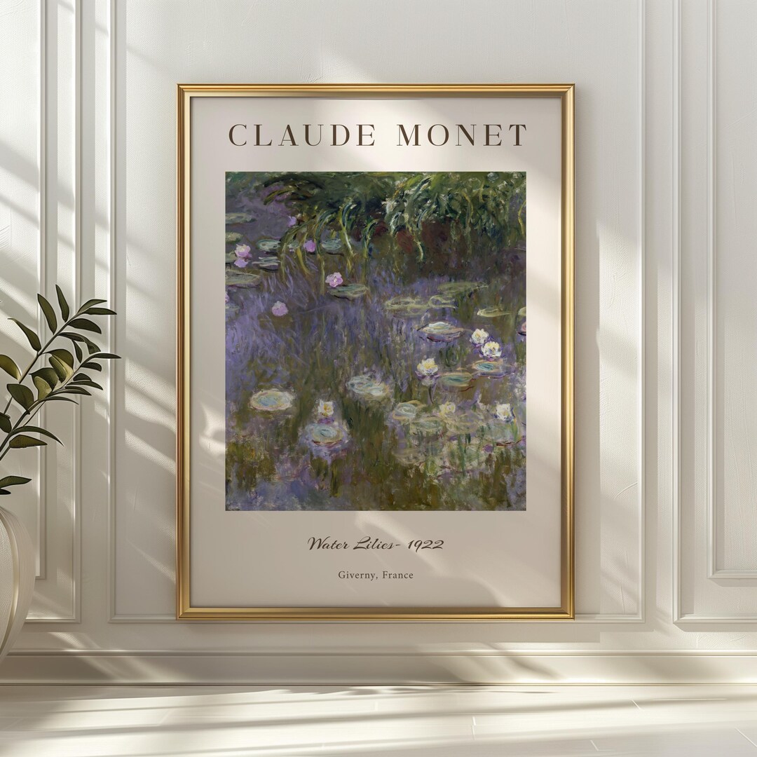 Claude Monet Water Lilies Monet Print Water Lily Art Monet Poster ...