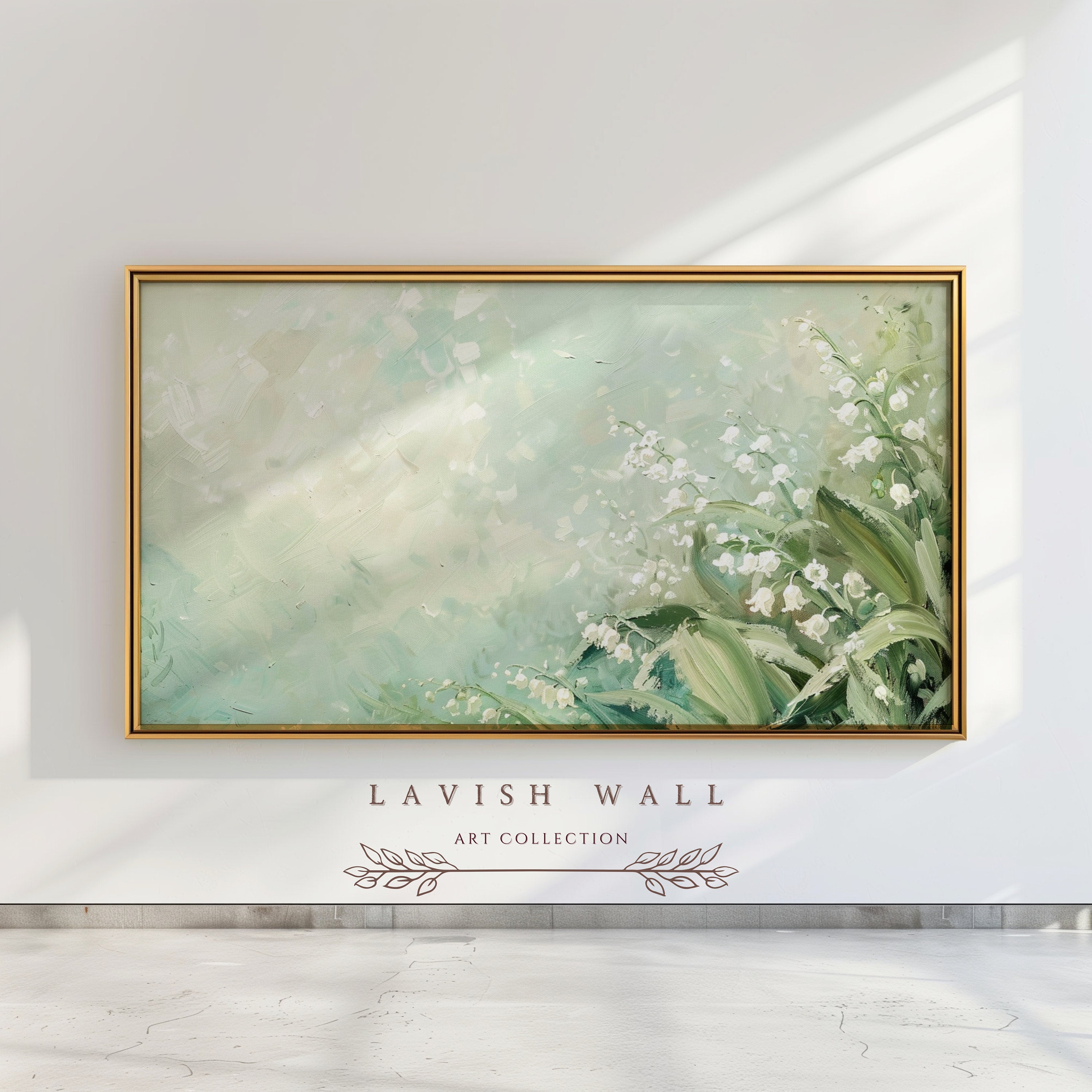 Lily of the Valley Spring Frame TV Art, Lily of the Valley Painting ...