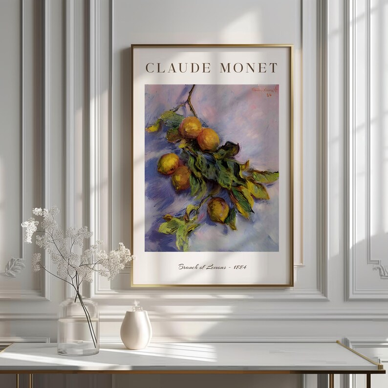 Claude Monet Lemon Painting Lemon Wall Art Monet Poster Lemon Art Monet ...