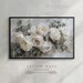 White Roses Painting, Rose Oil Painting Summer Frame TV Art, Moody ...