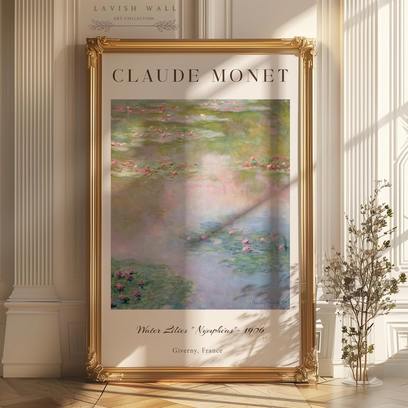 Monet Waterlilies Claude Monet Print Water Lily Art Monet Poster ...