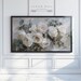 White Roses Painting, Rose Oil Painting Summer Frame TV Art, Moody ...