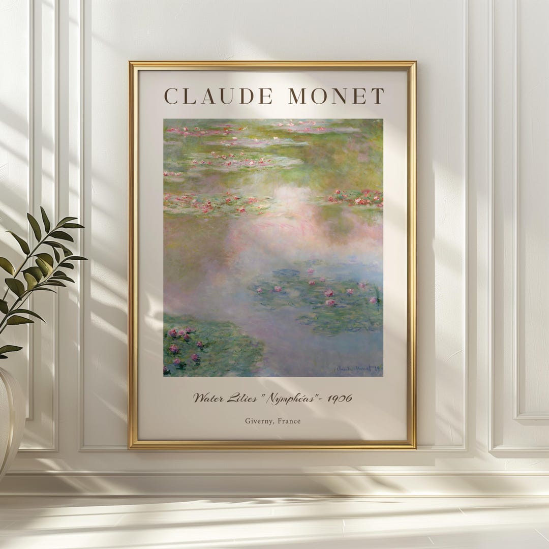 Monet Waterlilies Claude Monet Print Water Lily Art Monet Poster ...
