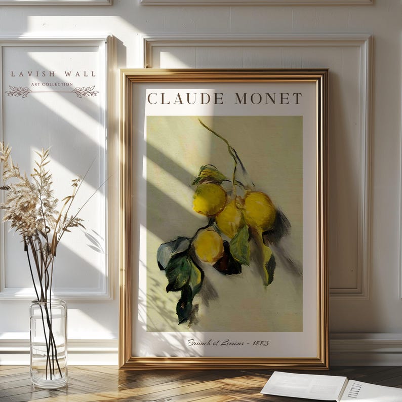 Claude Monet Lemon Painting Lemon Wall Art Monet Poster Lemon Art Monet ...