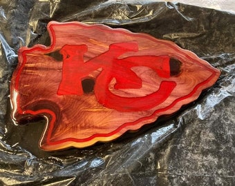 Kansas City Chiefs NFL Arrowhead Red, White, and Black String Art Wood ...
