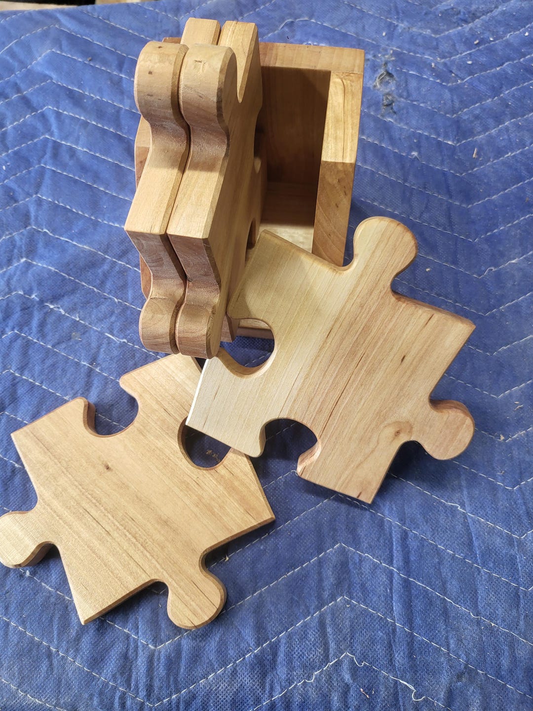 Interlocking Wooden Puzzle Piece Coasters: Unique Drink Holders for ...