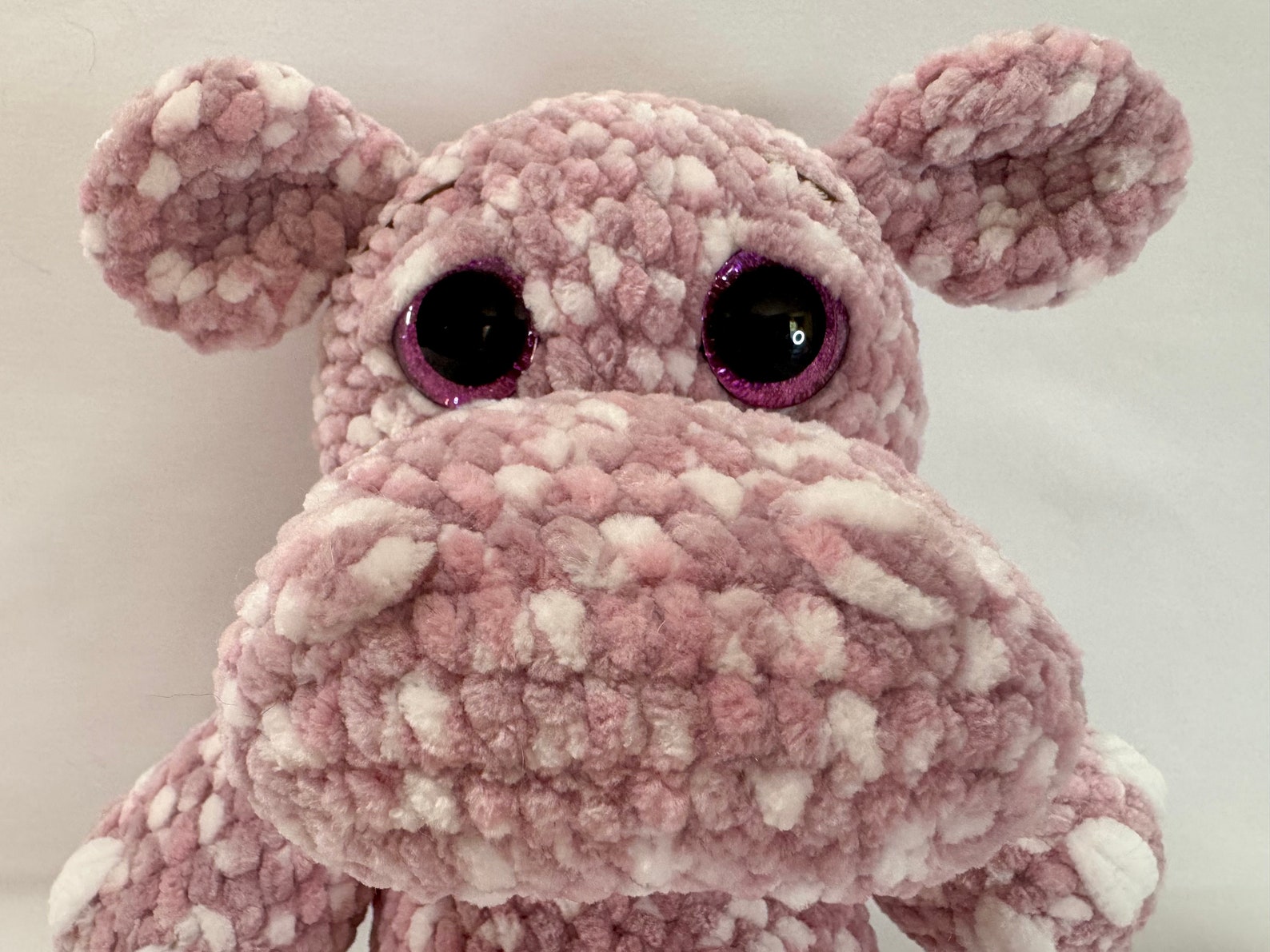 Baby Hippo Plush Toy. Amigurumi Hippo. Dusty Pink Hippo Stuffed Toy - Etsy