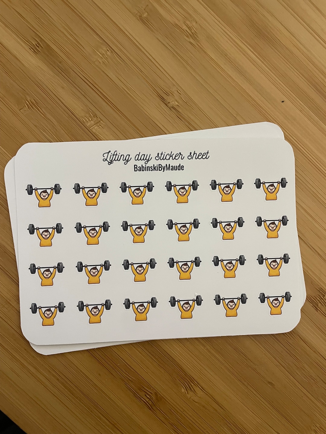 Lifting Day Sticker Sheet Cute Stickers Weights Stickers Workout ...