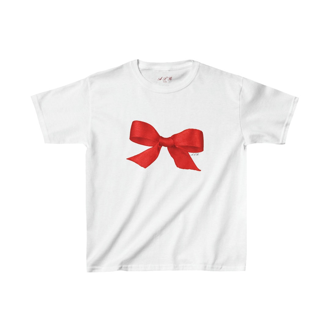 Copy of Red Bow Baby Tee, Y2k Girls Baby Tee, Funny Cute Baby Tee - Etsy