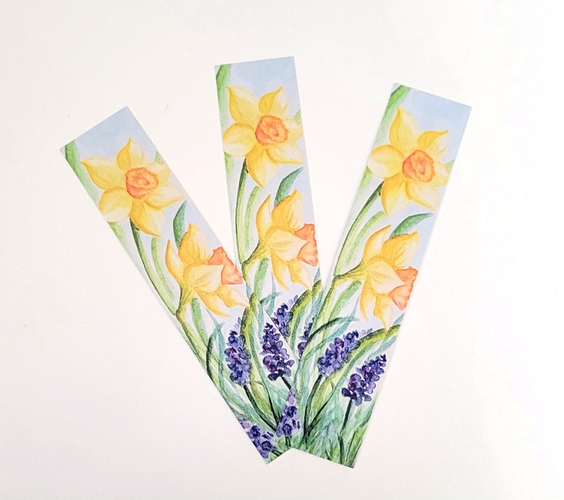 Spring Flowers Watercolor Painting Bookmark, Watercolor Bookmark ...