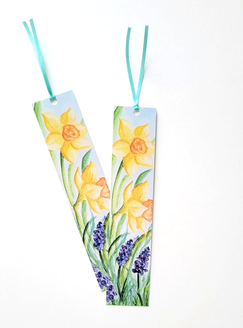 Spring Flowers Watercolor Painting Bookmark, Watercolor Bookmark ...