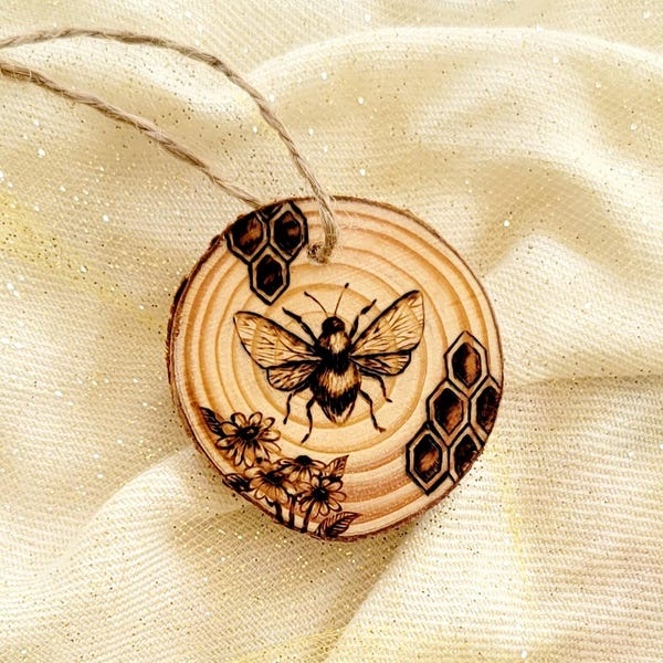 Pyrography Bee - Etsy